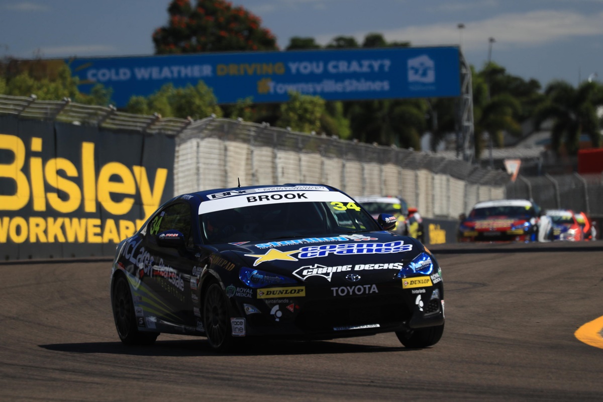 Tim Brook takes the chequered flag in all three races in the Toyota 86 ...